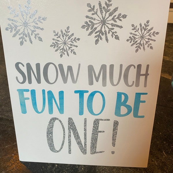 Snow Much Fun to Be One Sign, Winter Onederland Birthday Sign, Winter ...