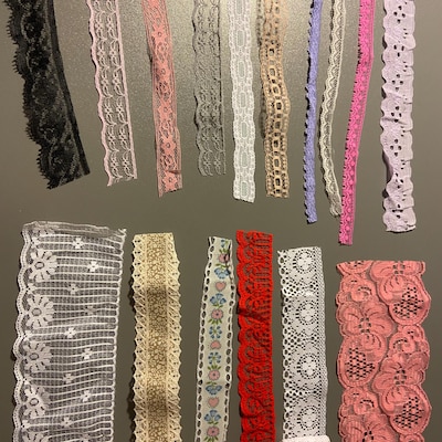20-30 Yards of Assorted Lace, Lace by the Yard, Lace Scrap Grab Bag ...