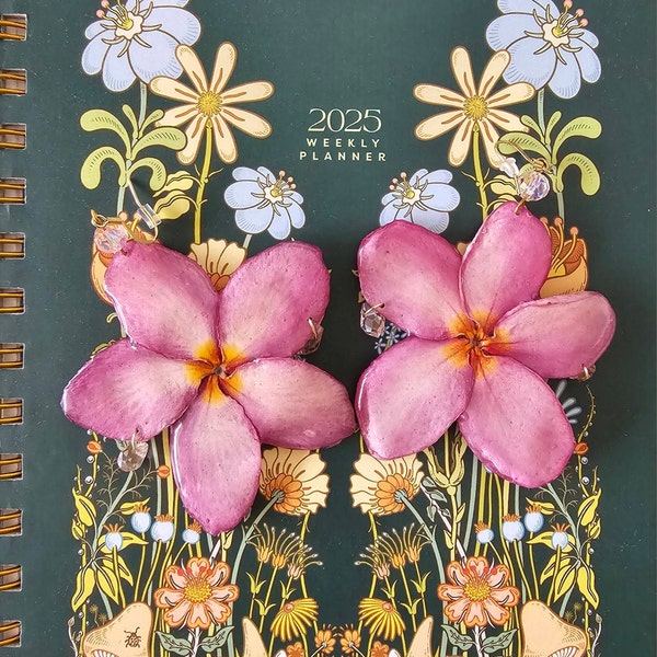 Purple-white Orchid Necklace|925 Sterling Silver Chain|18k Gold Plated ...