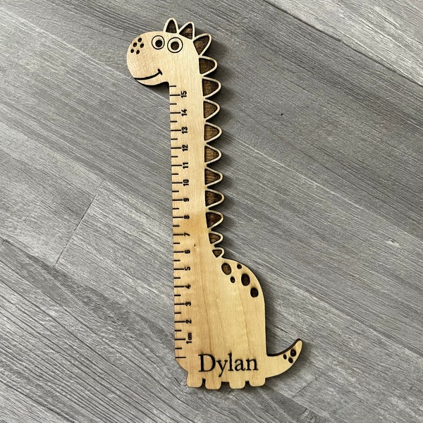 Kids Dinosaur Cut Out Ruler Fun Shaped Children's Personalized Ruler ...