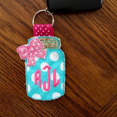 DIGITAL ITEM Mason Jar Key Fob AND Snap Tab Keychain Bow - Etsy