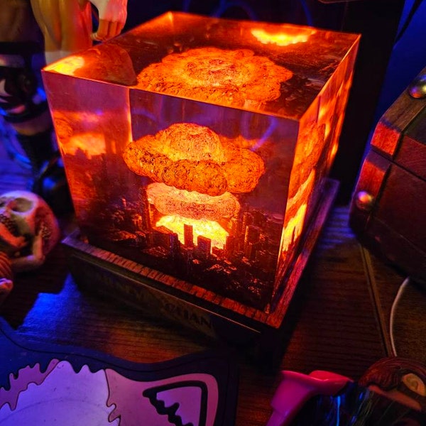 Explosion Bomb Resin Lamp, Atomic Bomb Resin Night Lights, Nuke Lamp ...