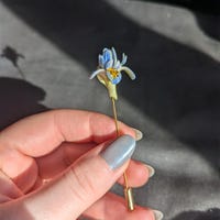 Porcelain Forget Me Not Pin Brooch/wedding Brooch/ Blue Flower Brooch ...