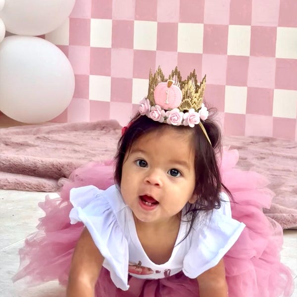 Fairy First Birthday Tiara Butterfly 1st Birthday Lace Crown Toddler ...