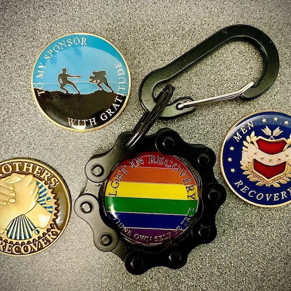 Display Your AA Chip Keychain Crafted Bicycle Chain Alcoholics ...