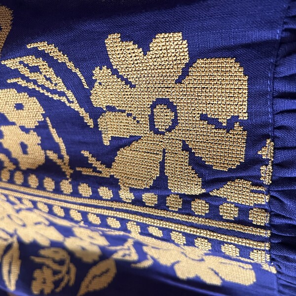 Black Embroidered Linen Dress Long Vyshyvanka Dress Ukrainian Folk ...