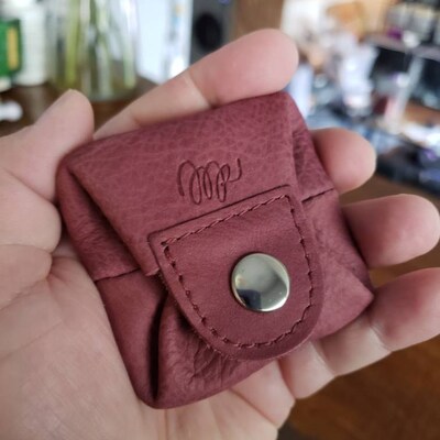 Tiny Leather Coin Purses, Mini Coin Purses, Coin Bags, Tiny Folding ...