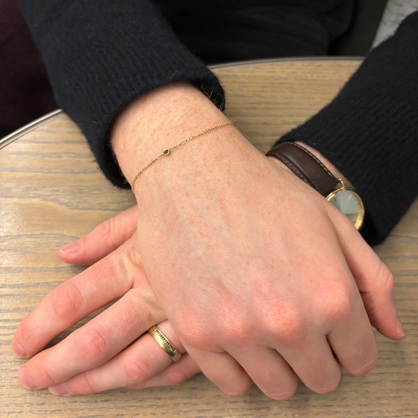 String Bracelet With Diamond 18k Gold, Diamond Bracelet, Friendship ...