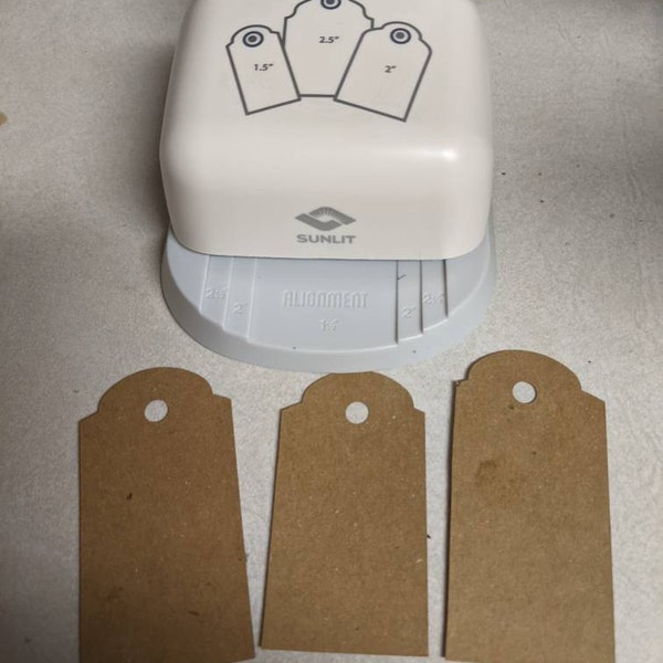 Bira 1.5",2", 2.5" Round Tag Shape Lever Action Craft Punch for Paper ...