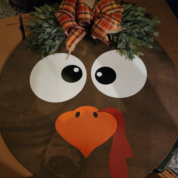 Thanksgiving Front Door Decor | Gobble | Turkey Front Door Wreath ...