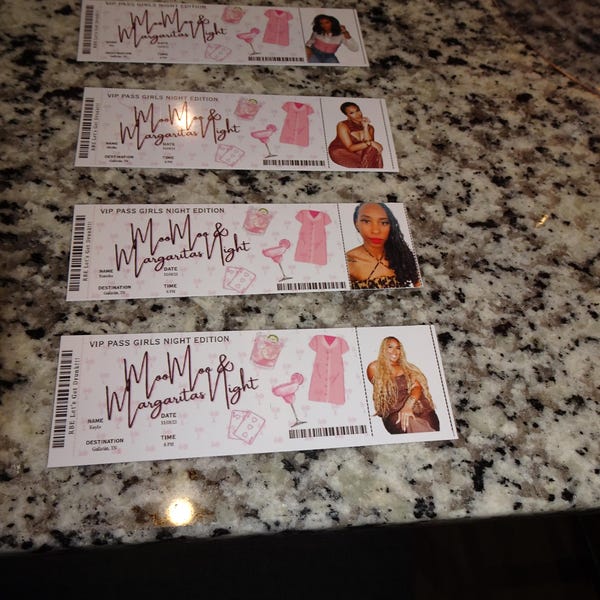 Editable Girls Night Pass Template: Printable Personalized Ticket ...