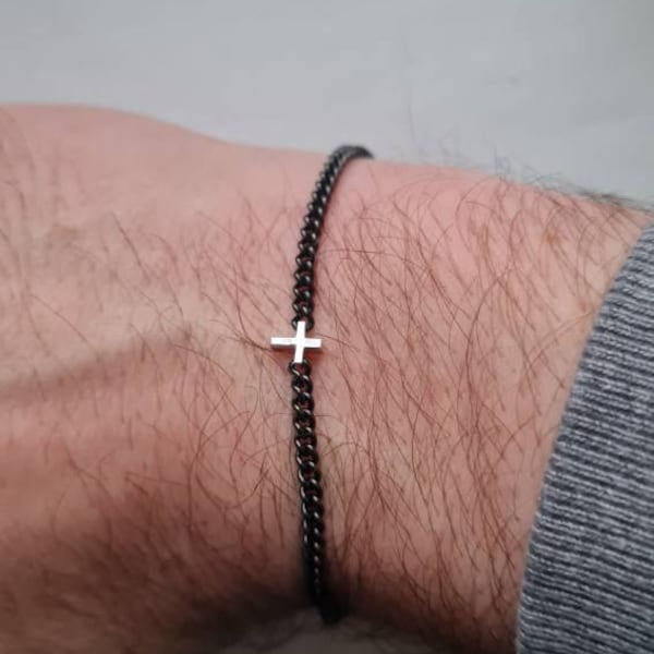 Cross Bracelet Men, Mens Bracelet - Etsy