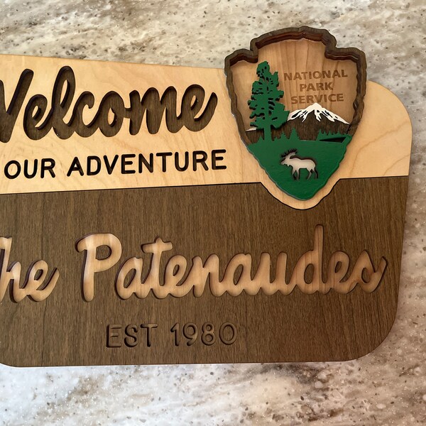 National Park Sign, Welcome Sign, Camping Sign, Personalized Wedding ...