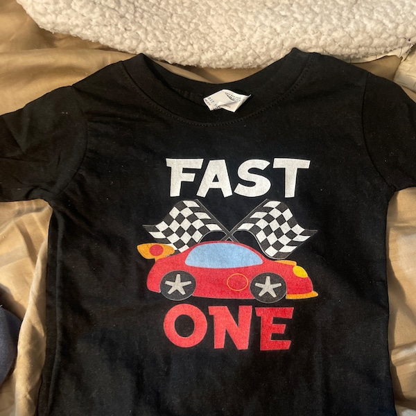 Fast One Birthday Shirt, 1st Birthday Shirt, Race Car Birthday, Custom Race Car, First Birthday ...