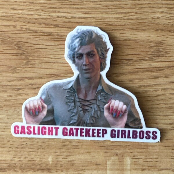 Astarion Sticker Gaslight Gatekeep Girlboss, Funny Astarion Decal - Etsy