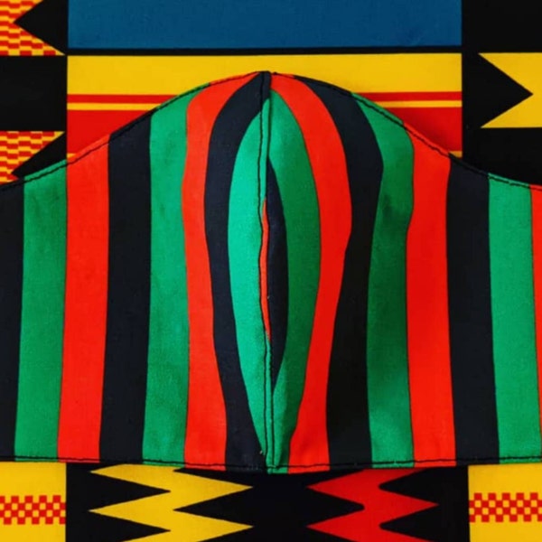 Afro-american Fabric - Thin Stripe Red, Black, Green Pan African Flag ...