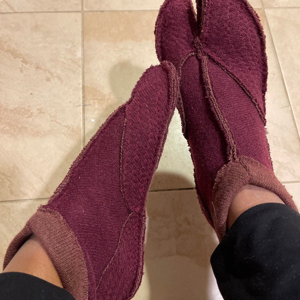 Split Toe House Slippers / Cozy Tabi Socks / Ankle / Wool / Made-to ...