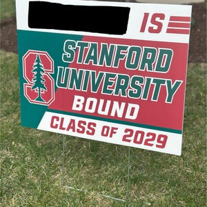 Custom College Bound Yard Sign, College Logo Sign, College Bound Yard ...