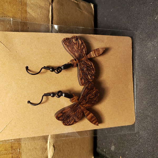 Elegant Dragonfly Wood Earring Svg Laser Cut File for Glowforge Digital Download - Etsy