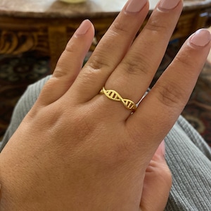 Gold Dna Ring-dna Ring-science Ring-chemistry Ring-molecule - Etsy