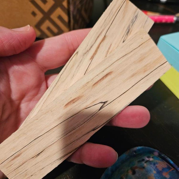 Book-matched Spalted Maple Burl Chunks for Crafting, Resawing, Jewelry ...