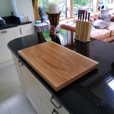 Extra Large Oak Chopping Board Thick Solid Oak Heavy Duty Wooden ...
