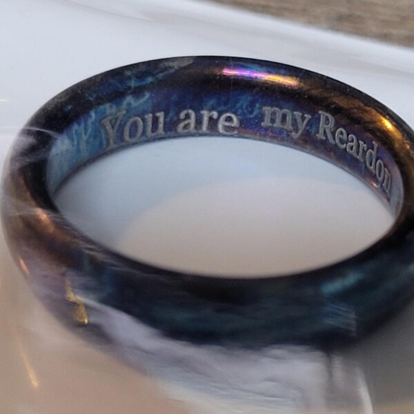 Super Conductor Acid Etched Ring Deep Pattern High End Ring Wedding ...