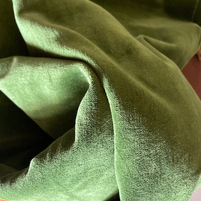 Moss Green Velvet Fabric, Velvet Solid Fabric, Velvet Throw Fabric ...