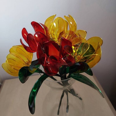 Rose Handmade With Resin and Wire Single Stem - Etsy UK