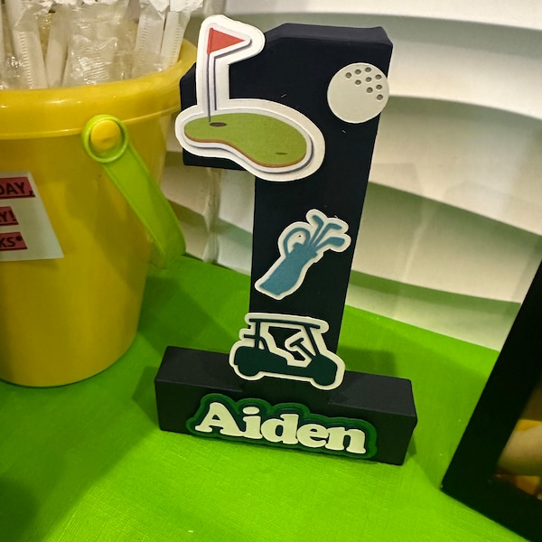 Golf Numbers, Number 1 Golf Theme, Hole in One Birthday, Hole in One ...