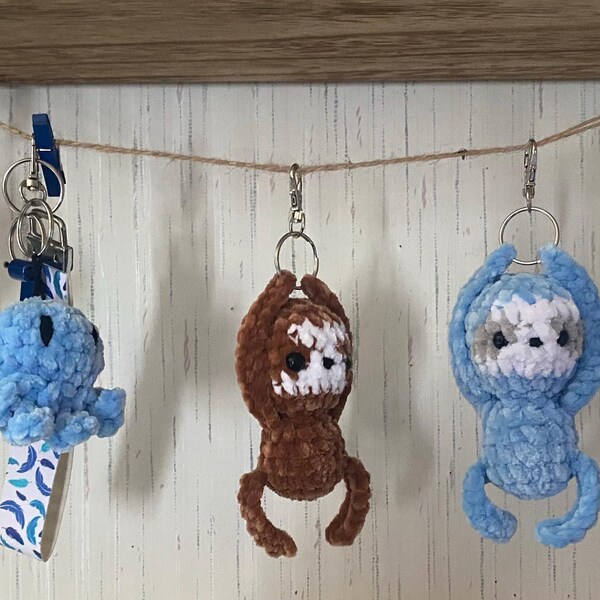 Crochet PATTERN Sloth Keychain, Amigurumi Tutorial PDF in English, Dog ...