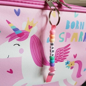 School Teacher Class Gift, Personalised Beaded Keyring, Handmade ...