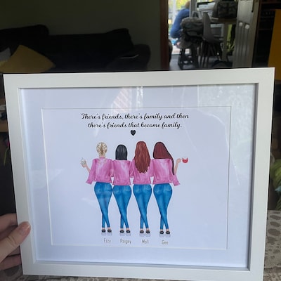 4 Friends Gift, 4 Friends Personalised Print, F.R.I.E.N.D.S Tvshow ...