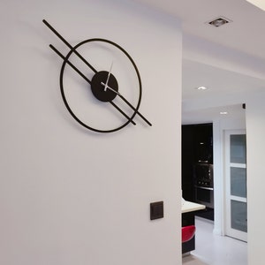 Rustic Wall Clock Black Wall Clock Modern Wall Clock Large - Etsy