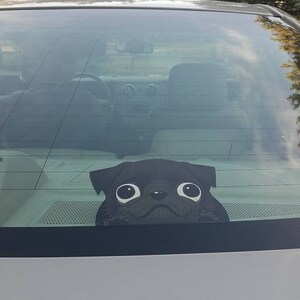 Black Pug Car Sticker Decal - Etsy Canada