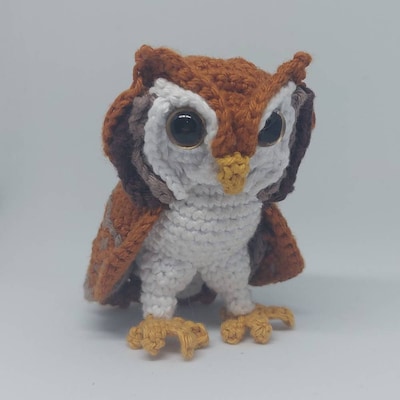 Screech Owl Amigurumi Crochet Pattern, Realistic Plush Bird of Prey ...