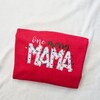 One Merry Mama Hand Lettered Cursive Applique Design Double Layer Stacked Bean Stitch Applique ...