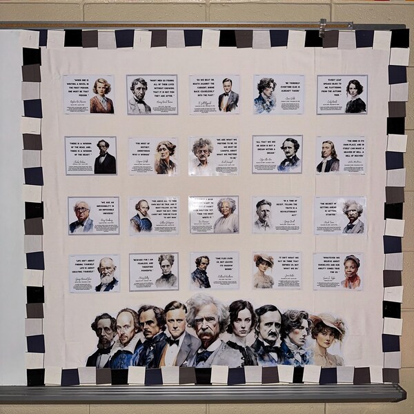 Famous Authors Clipart for Reading Bulletin Board Classroom Decor ...