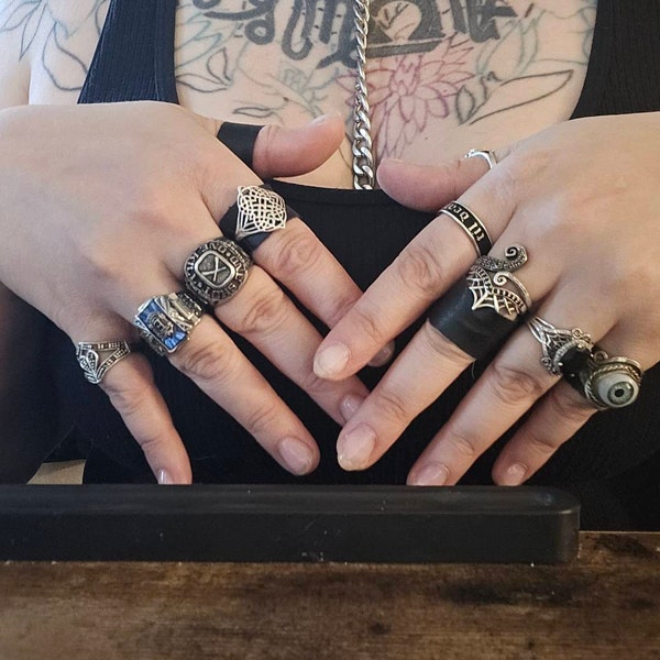 Large Statement Ring Gold Cocktail Ring Silver Gift Her Oversize Ring ...