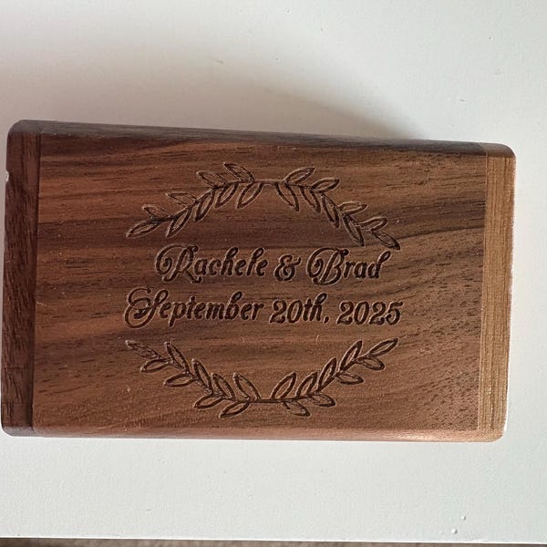 Custom Wooden Keepsake USB Flash Drive Box | Custom Wedding USB Stick ...
