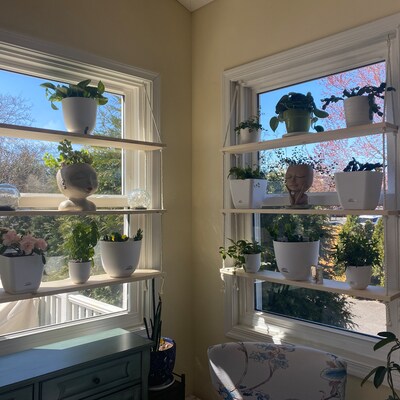 Window Plant Shelf Hanging Window Shelf 3 Tiered Window Floating ...