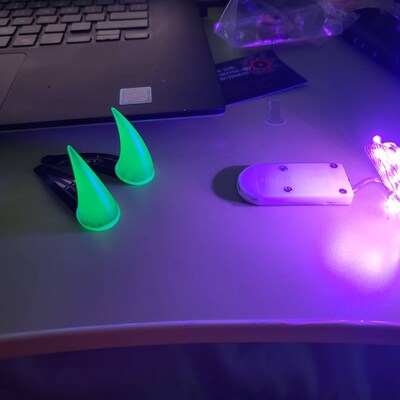 UV Reactive Demon Horns Small Cute Gothic Devil Halloween - Etsy