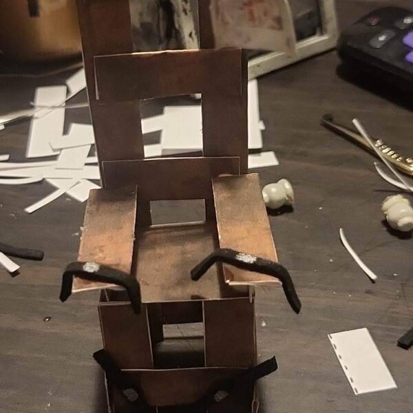 DIY Electric Chair for 1:12 Scale Dollhouse, Halloween and Gothic ...