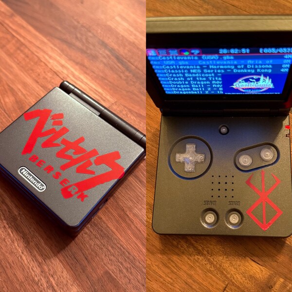 Gameboy Advance SP Berserk Vinyl Sticker Mod Sticker for GBA SP Foil - Etsy