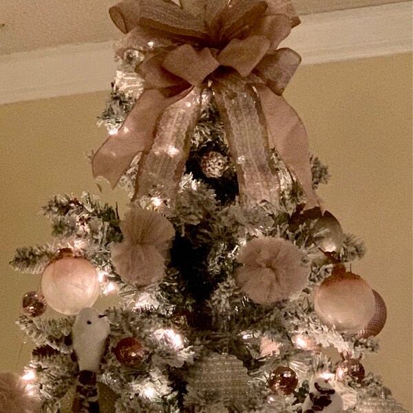 Elegant Bows, Sheer off White, Pink, White and Cream, Christening Bow ...