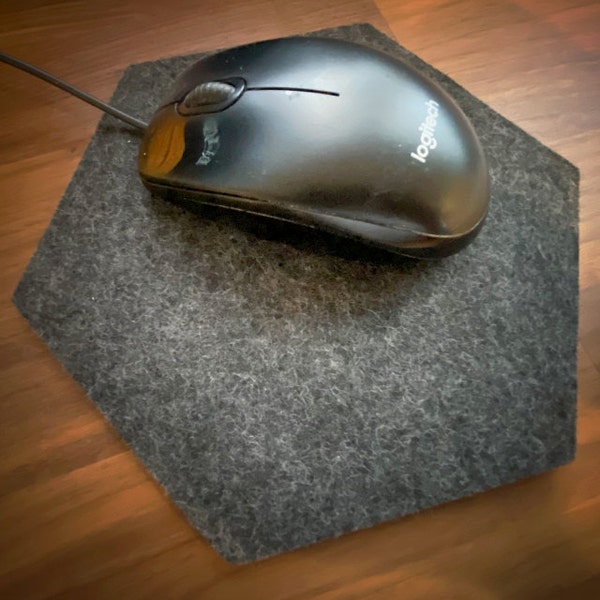 Hexagon Wool Felt Mouse Pad: 3mm Thick Desk Accessory - Etsy