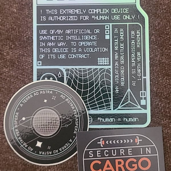 Anti-a.i. (ish) Holographic Vinyl Decal - Cyberpunk Laptop Sticker ...