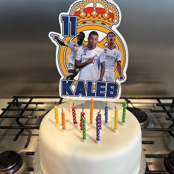 Real Madrid Cake Topper "happy Birthday" (instant Download) - Etsy