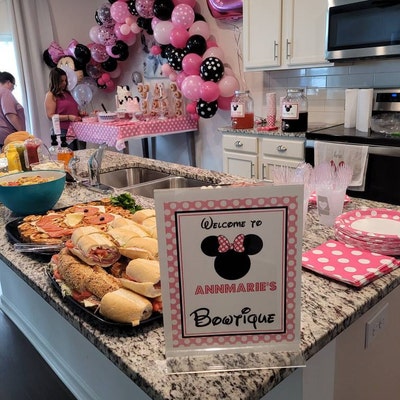 Minnie Mouse Party Signs in Light Pink Instant Download Minnie Mouse ...