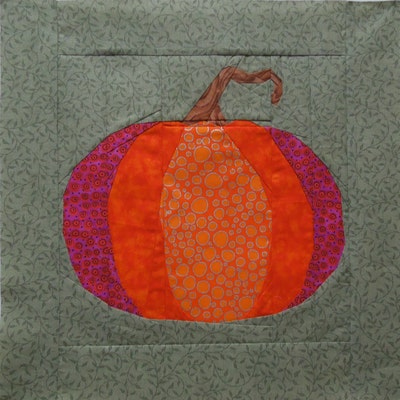 Pumpkin Paper Pieced Pattern Block for Halloween or Fall Quilt - Etsy